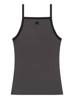 COURREGES COURREGES Contrast Trim Tank Top Gray