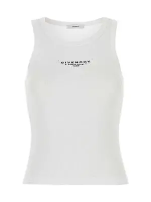 Givenchy Stretch Cotton Tank Top - White