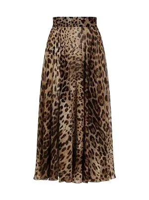 Dolce & Gabbana Leopard Print Skirt - Multicolor