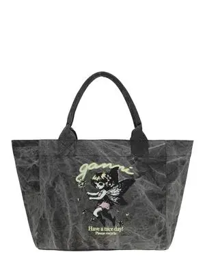 GANNI Fairy Medium Tote Bag - Gray