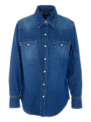 A.p.c. Western Long-sleeve Denim Shirt - Blue