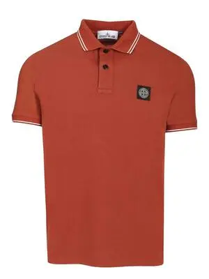 Stone Island Stone Island Men Organic Cotton Polo Shirt Red