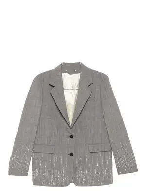 GOLDEN GOOSE GOLDEN GOOSE Single-Breasted Embellished Check Jacket Multicolor