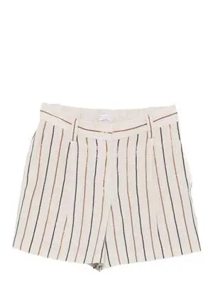Brunello Cucinelli BRUNELLO CUCINELLI Striped Linen Shorts Multicolor