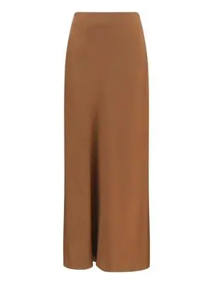 Brunello Cucinelli Midi Skirt With Elasticated Waistband - Brown