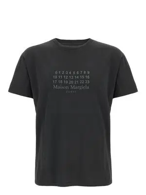 MAISON MARGIELA Numeric Signature " T-shirt - Black