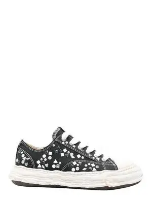 Mihara Yasuhiro Canvas Lace-up Low-top Sneakers - Black