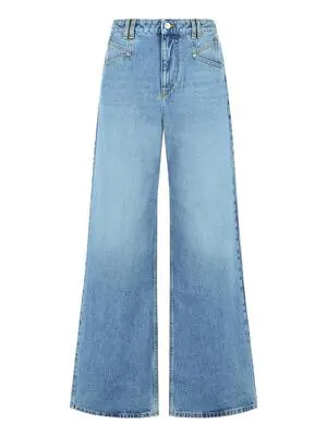 Isabel Marant Étoile Light Cotton Wide Leg Jeans - Blue