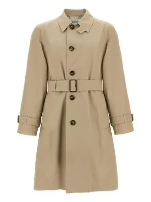 Burberry Gabardine Car Coat - Cream