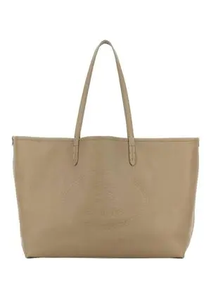 Burberry BURBERRY Cappuccino Leather Shopping Bag Brown