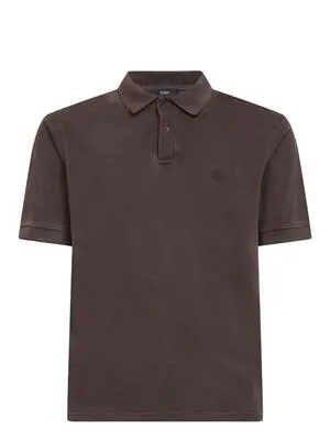 Herno Dark Brown Cotton Pique Logo Polo Shirt - Multicolor