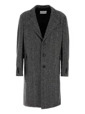 Givenchy Embroidered Wool Blend Coat - Multicolor