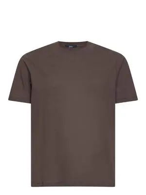 Herno Brown Lightweight Crepe Voile Jersey T-shirt - Multicolor