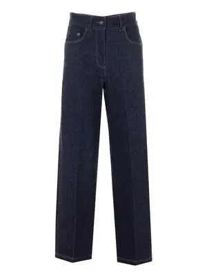 Max Mara Straight-leg Denim Trousers - Blue