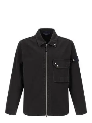 Stone Island Denim Overshirt - Black