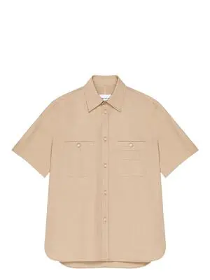 Givenchy Givenchy Men Couture Seam Cotton Shirt With Givenchy Paris Patch Multicolor