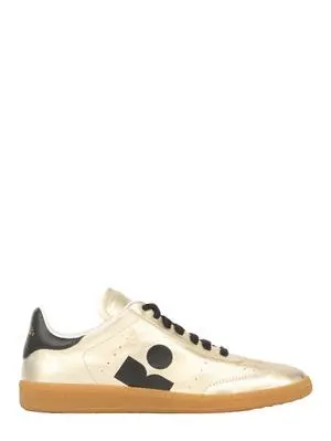 Isabel Marant Étoile Metallic Leather Sneakers - Silver
