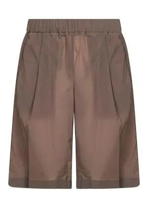 Herno HERNO Dove Grey Stretch Ripstop Nylon Bermuda Shorts Multicolor