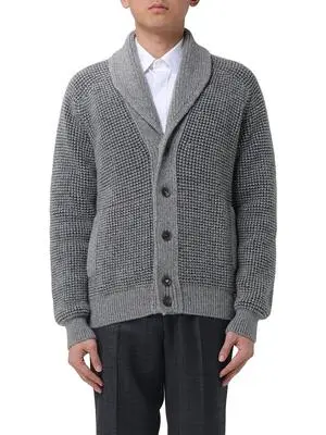 Zegna Grey Cashmere Mohair Blend Shawl Collar Cardigan - Gray