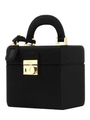 PRADA PRADA Satin Jewel Case With Top Handle And Turn Lock