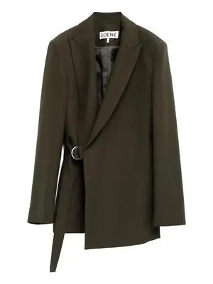 Loewe LOEWE Wool Draped Blazer Jacket Multicolor