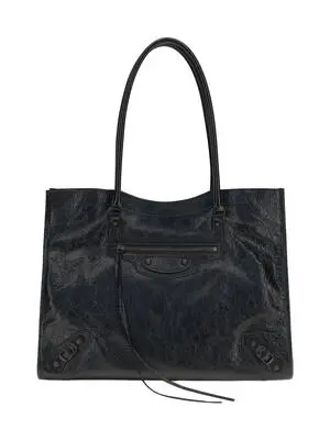 Balenciaga Small Le City Tote Bag - Black