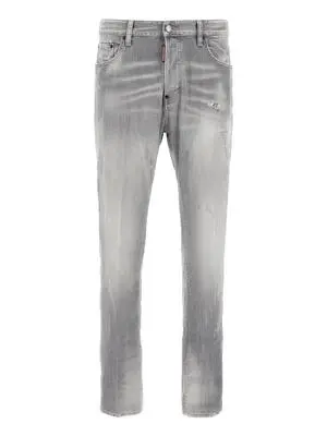 Dsquared2 642" Cotton Denim Jeans - Gray