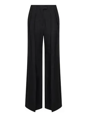 Brunello Cucinelli Fluid Twill Sartorial Wide Trousers - Multicolor