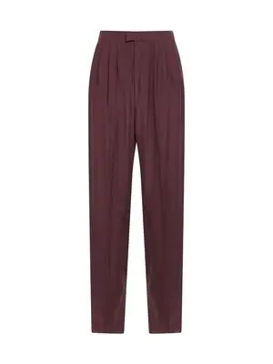 Saint Laurent Silk Habutai Tailored Trousers - Multicolor