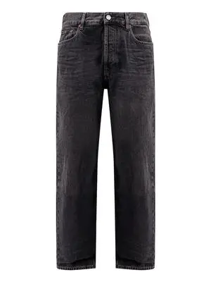Saint Laurent Black Denim Trousers - Multicolor