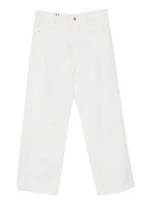 Max Mara MAX MARA Cotton And Linen Wide Leg Pants Multicolor