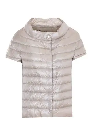 Herno Short-sleeve Quilted Down Jacket - Cream