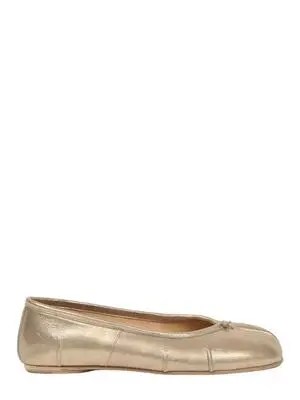 MAISON MARGIELA Tabi Metallic Leather Ballerinas - Silver