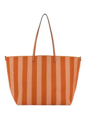 FENDI FENDI Embroidered Jacquard Large Roll Shopping Bag