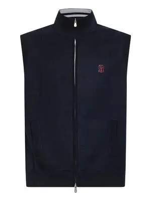 Brunello Cucinelli Knit Logo Vest - Multicolor