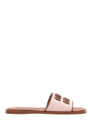 Miu Miu Slide Sandals - Pink