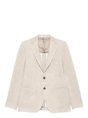 Tagliatore Single-breasted Blazer With Notch Lapel - Cream