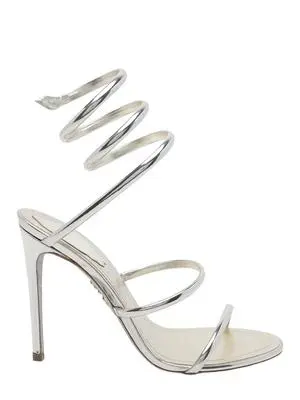 Rene Caovilla René Caovilla Cleo Pump Sandals With Crystals Silver