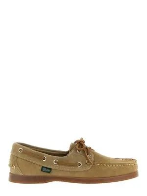 Paraboot Barth Suede Boat Shoe - Cream
