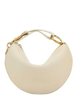 Burberry Ivory Leather Knight Arc Handbag - White