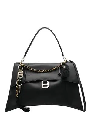 Balenciaga Leather Tote Bag With Magnetic Fastening - Black