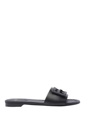 Fendi Baguette Slide Sandals - Black