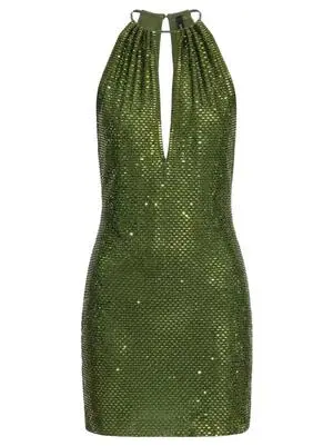 SELF-PORTRAIT Rhinestone Mini Dress - Multicolor