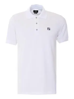 Fendi Ff Selleria Logo Polo - White
