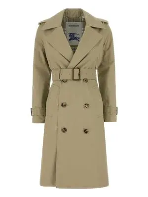 Burberry Burberry Gabardine Trench Coat Green