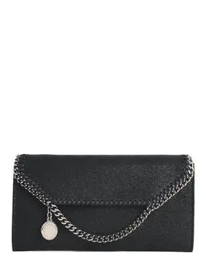 Stella McCartney Stella McCartney Falabella Continental Wallet With Chain Flap Black