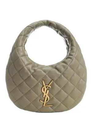 Saint Laurent Saint Laurent Icare Lambskin Hobo Bag Green