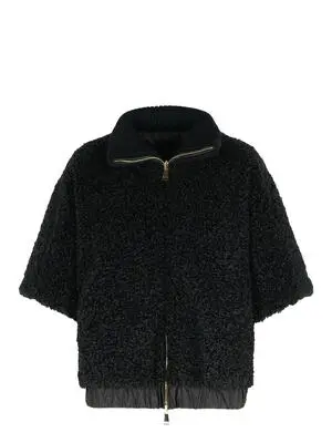 Moncler Reversible Teddy-effect Polyester Zip-up Jacket - Black