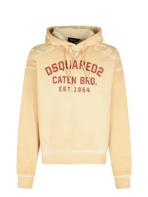 Dsquared2 DSQUARED2 Caten Bro. Cotton Sweatshirt Cream