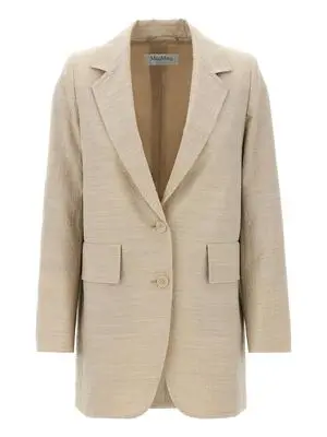 Max Mara Max Mara Acacia Single-Breasted Blazer Cream